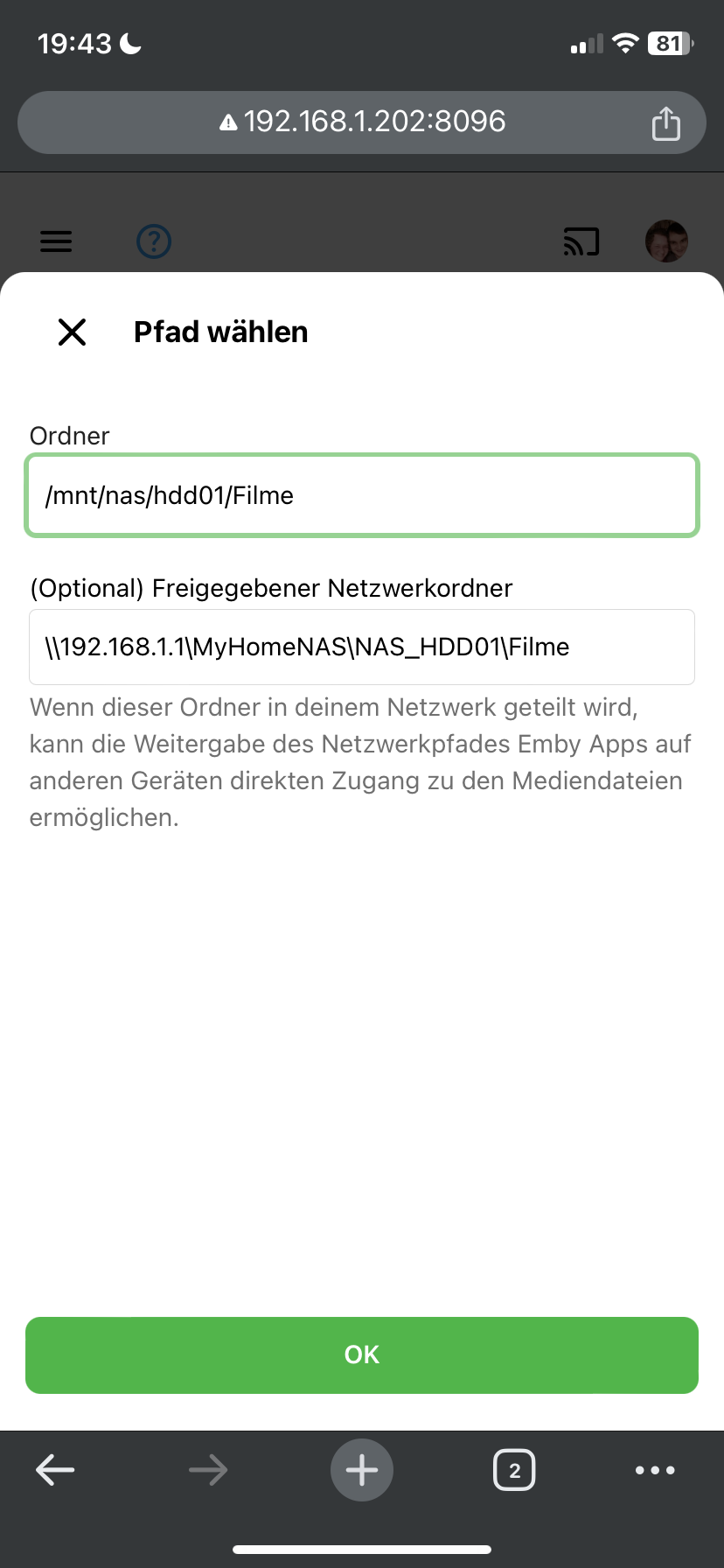 EmbyNextGen - Bibliotheken zeigen nichts an - German - Emby Community