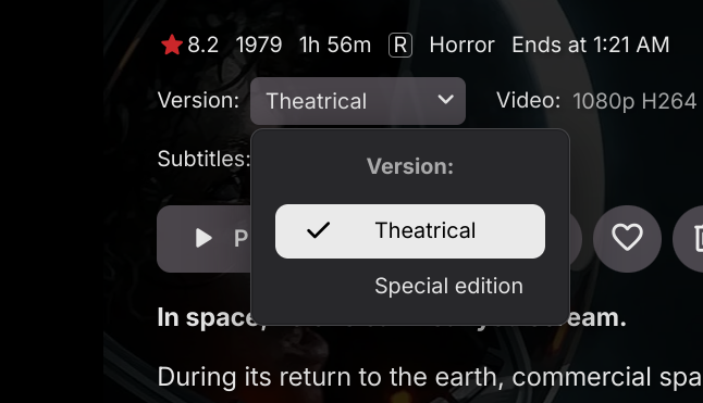 Specify the movie edition included in collections and playlists ...