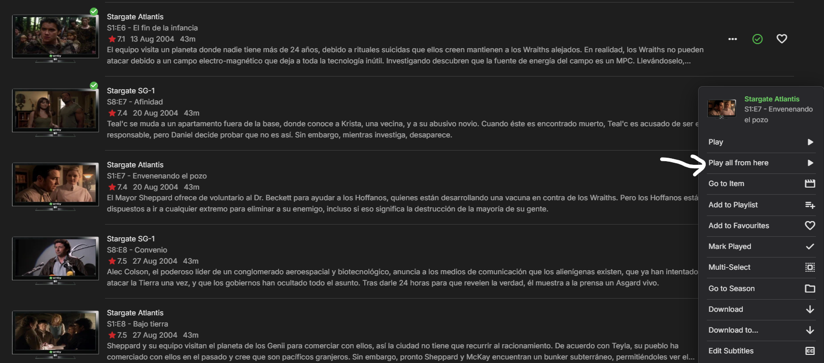 PlayList : continue from last viewed - Feature Requests - Emby Community