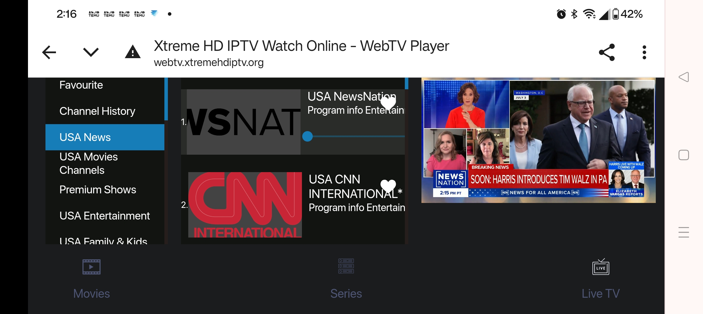 Set and be up to access IPTV through web portal - Live TV - Emby Community