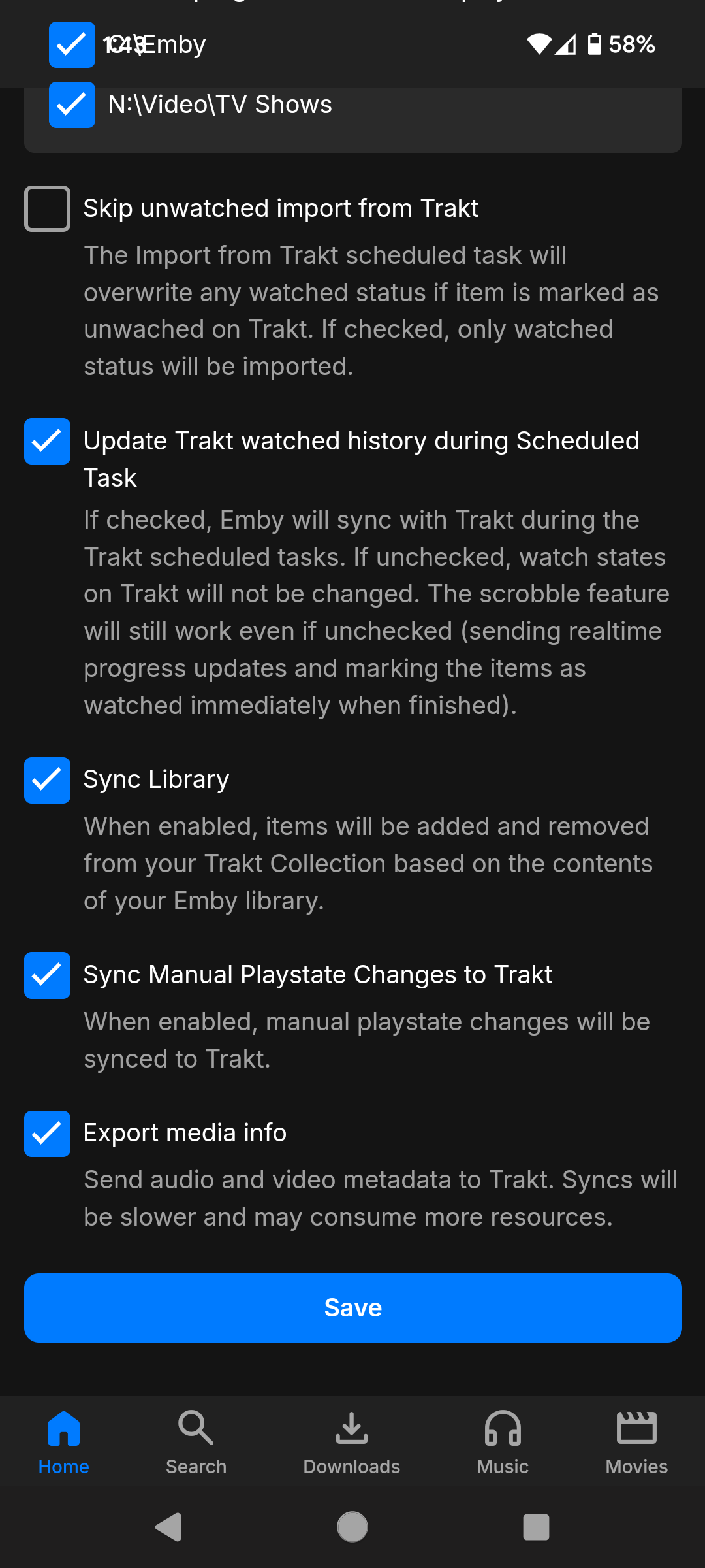 Export Library to Trakt Failed on Emby - Plugins - Emby Community