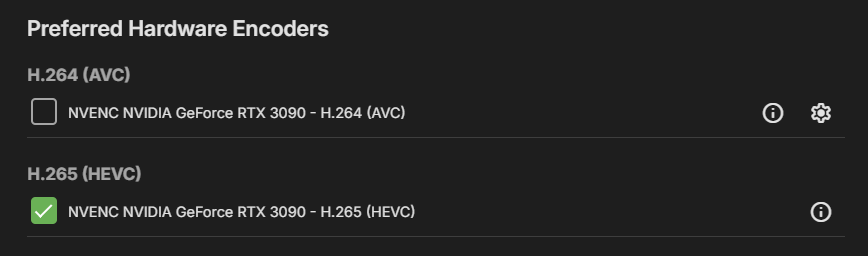 Change hardware transcoding parameters? - General/Windows - Emby Community