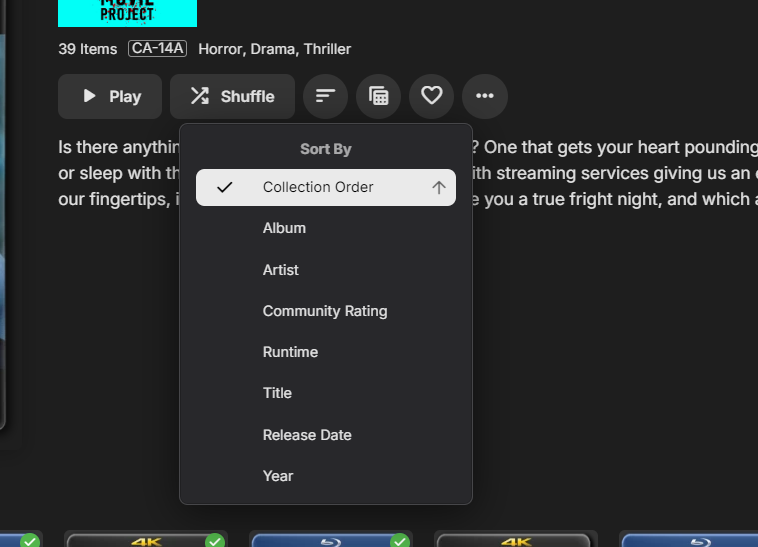 Custom Collection Sorting - Feature Requests - Emby Community