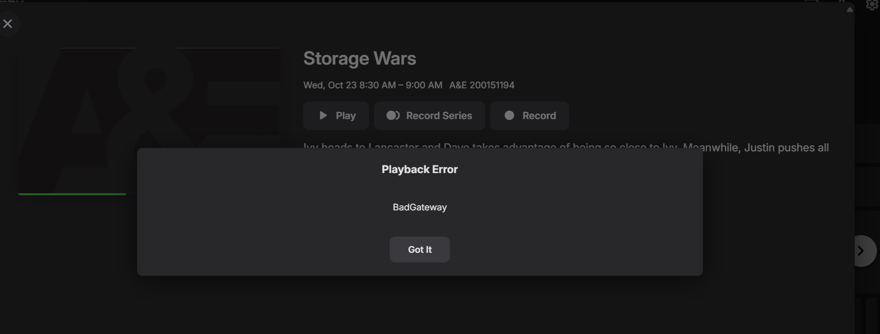 Playback Error Badgatewat General Windows Emby Community