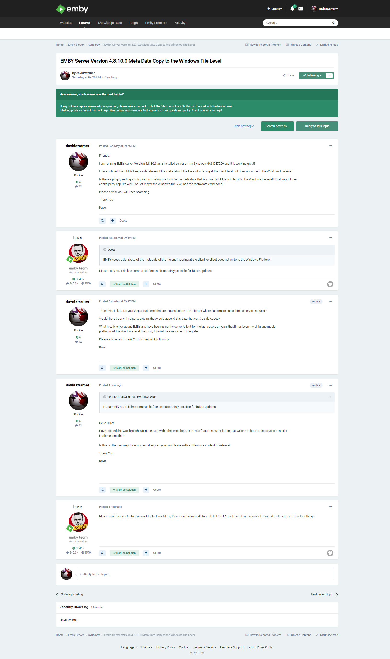 Feature Request: EMBY Meta Tags Embed to OS File Logical Level - Feature Requests - Emby Community
