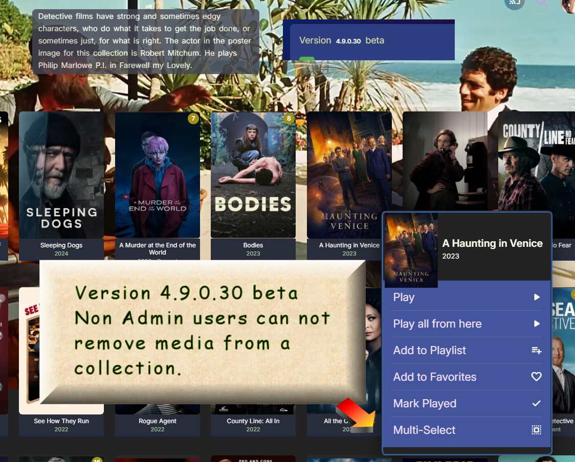 Deleting collection items allowed to all users - I don't want to! - General/Windows - Emby Community