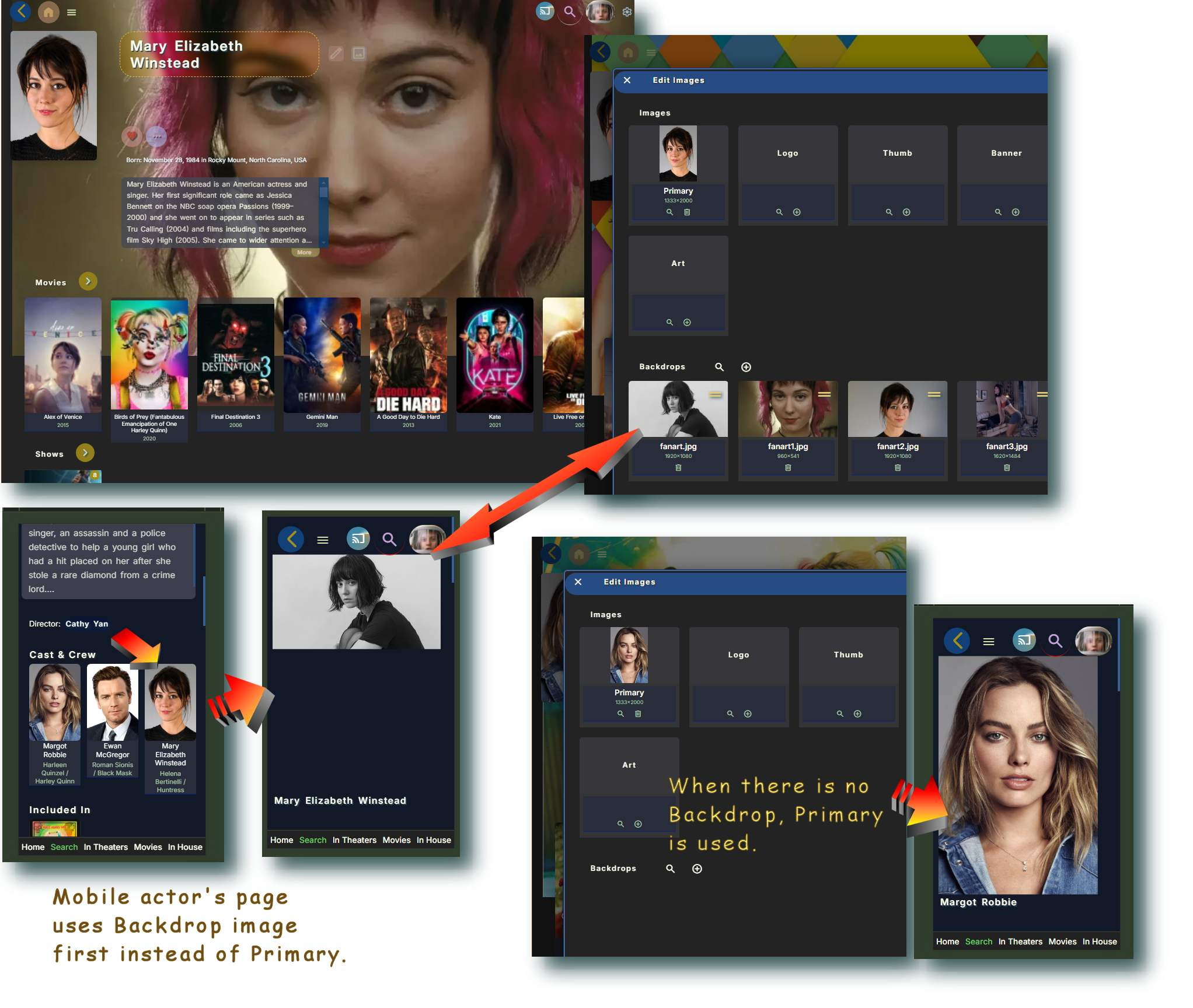 Actor’s page on Mobile pulls backdrop instead of primary - General ...