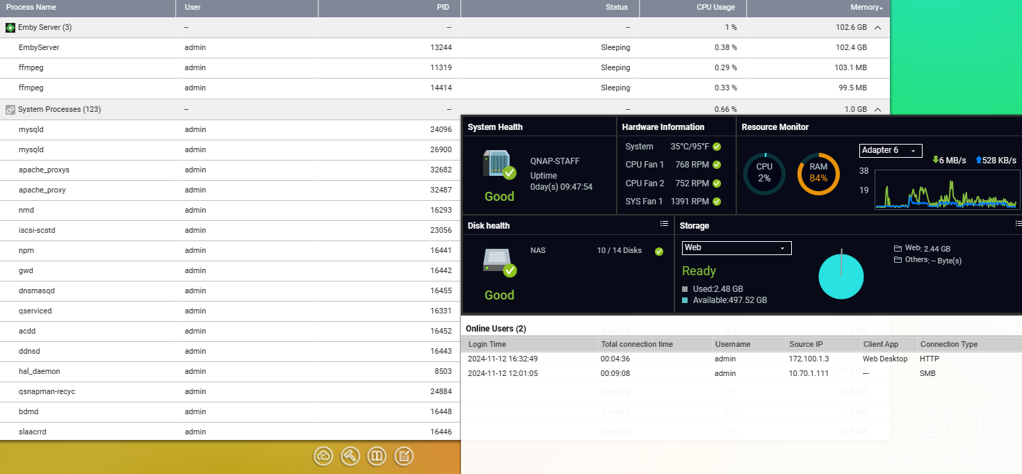 QNAP NAS Emby server consuming too much memory - QNAP - Emby Community