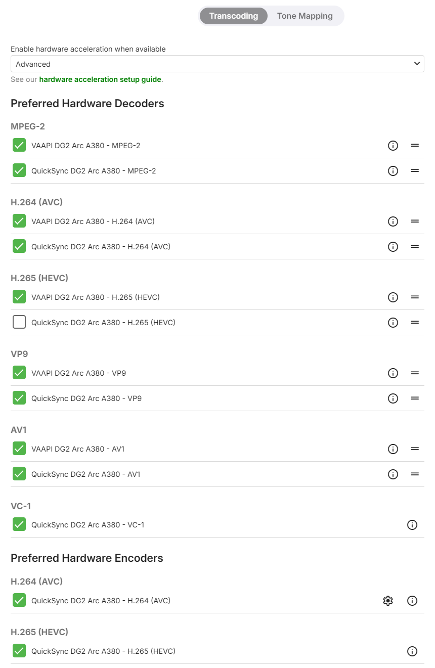 Hardware accelerated tone mapping not working on Intel ARC A380 - Linux - Emby Community