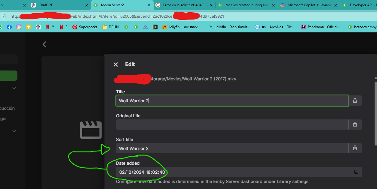 change sort title of an item using api - Developer API - Emby Community