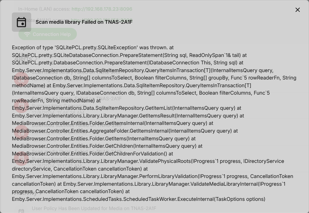 No access to media folder on TNAS from Emby Server - TerraMaster NAS - Emby Community