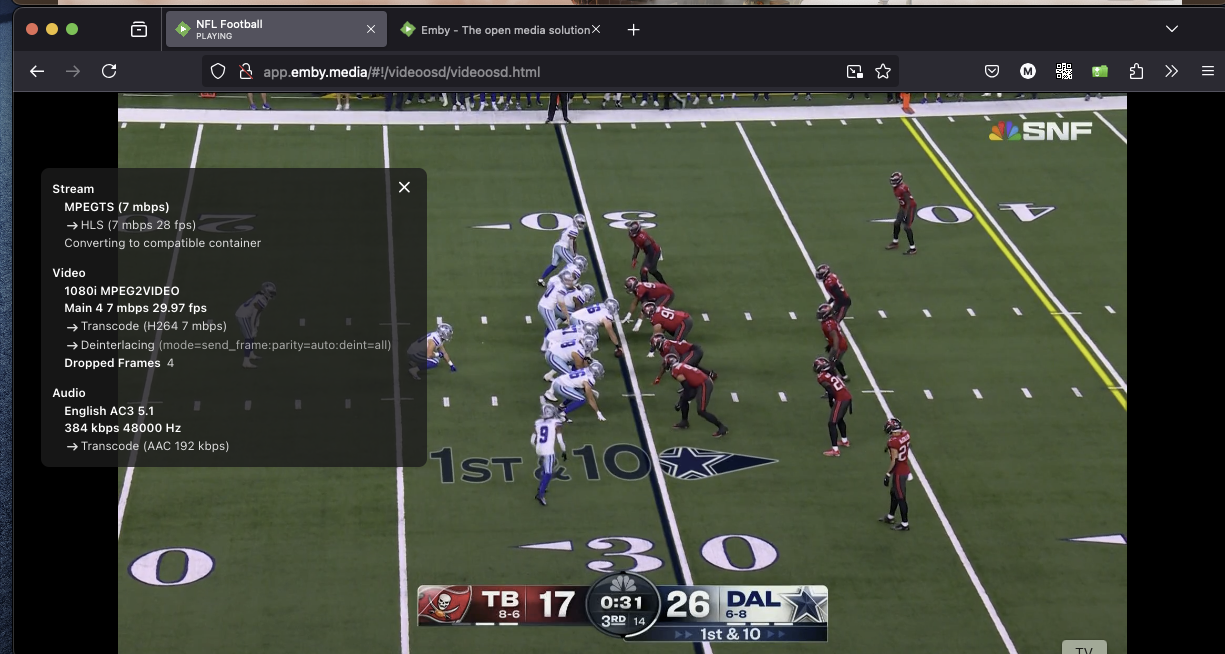 Hardware Transcoding Not Happening - Web App - Emby Community
