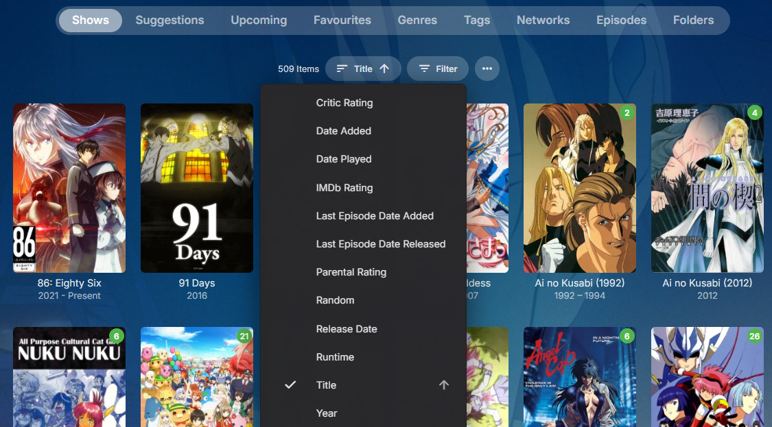 Sorting of movies or contents for users from the server - General/Windows - Emby Community