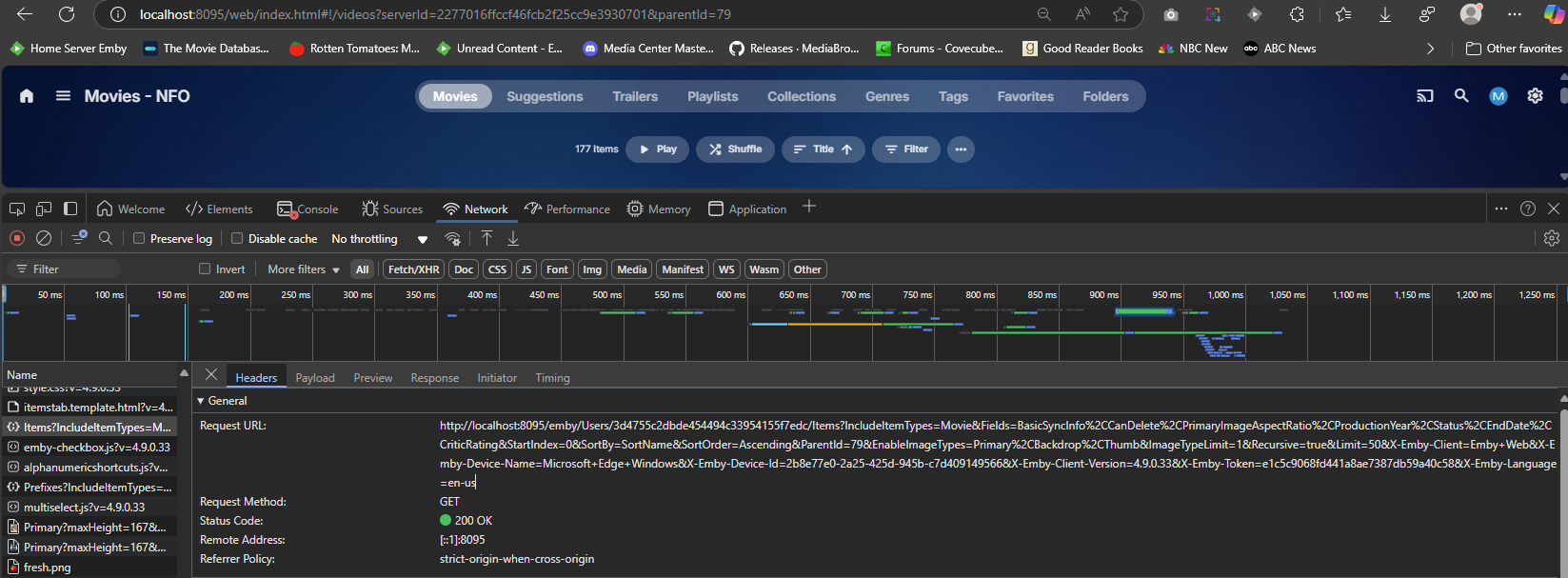 Seeing a different movie listing between Web Client and API results - Developer API - Emby Community