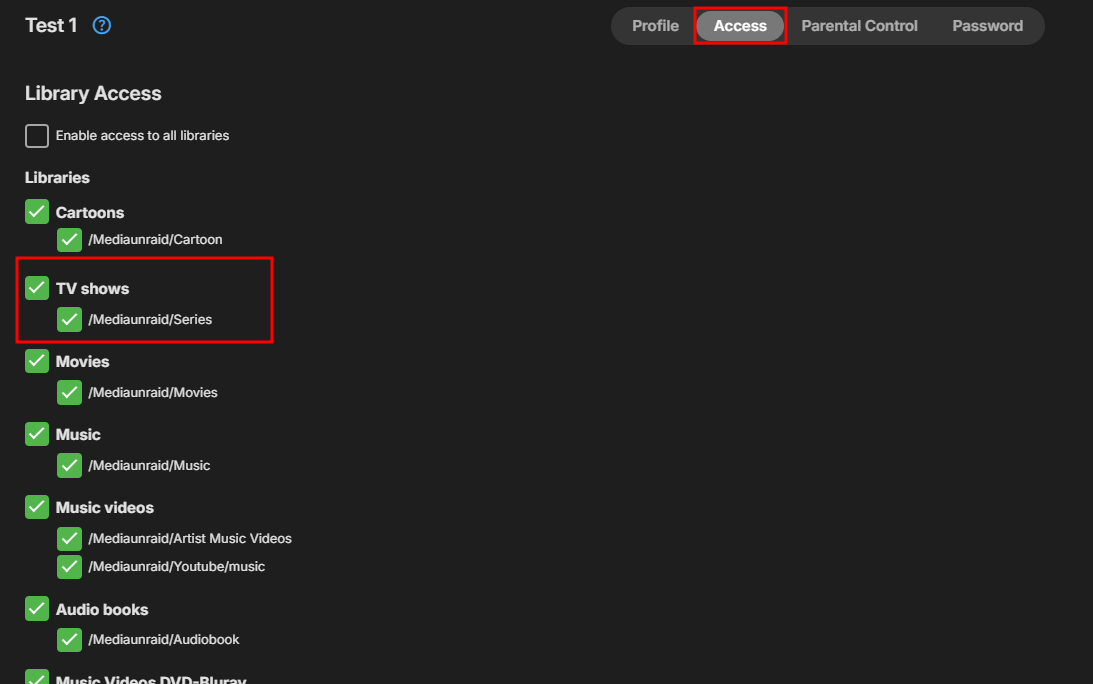 Disable a Library - General/Windows - Emby Community