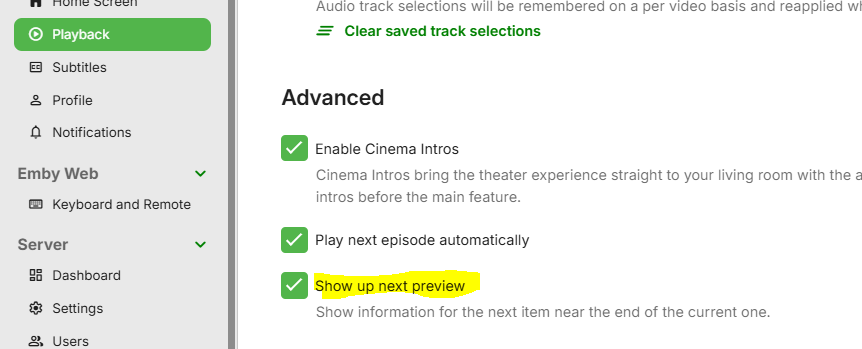 Can't turn off are you still watching prompt - Web App - Emby Community