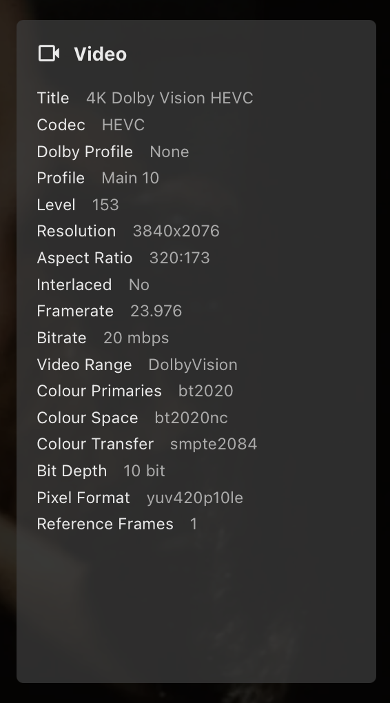 "Dolby Profile" not always correct - General/Windows - Emby Community