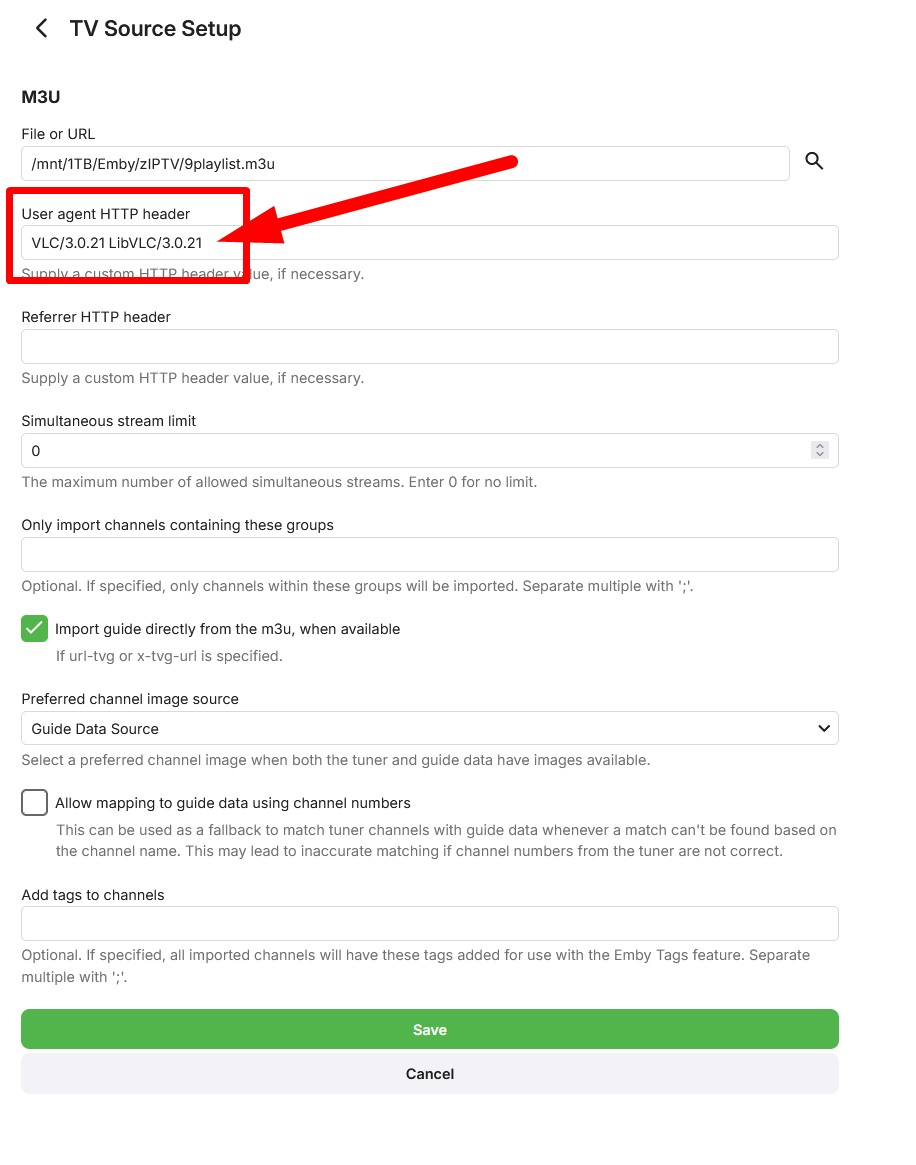 M3U tuner: 403 Forbidden despite User-Agent and Referrer - Page 2 - Live TV - Emby Community