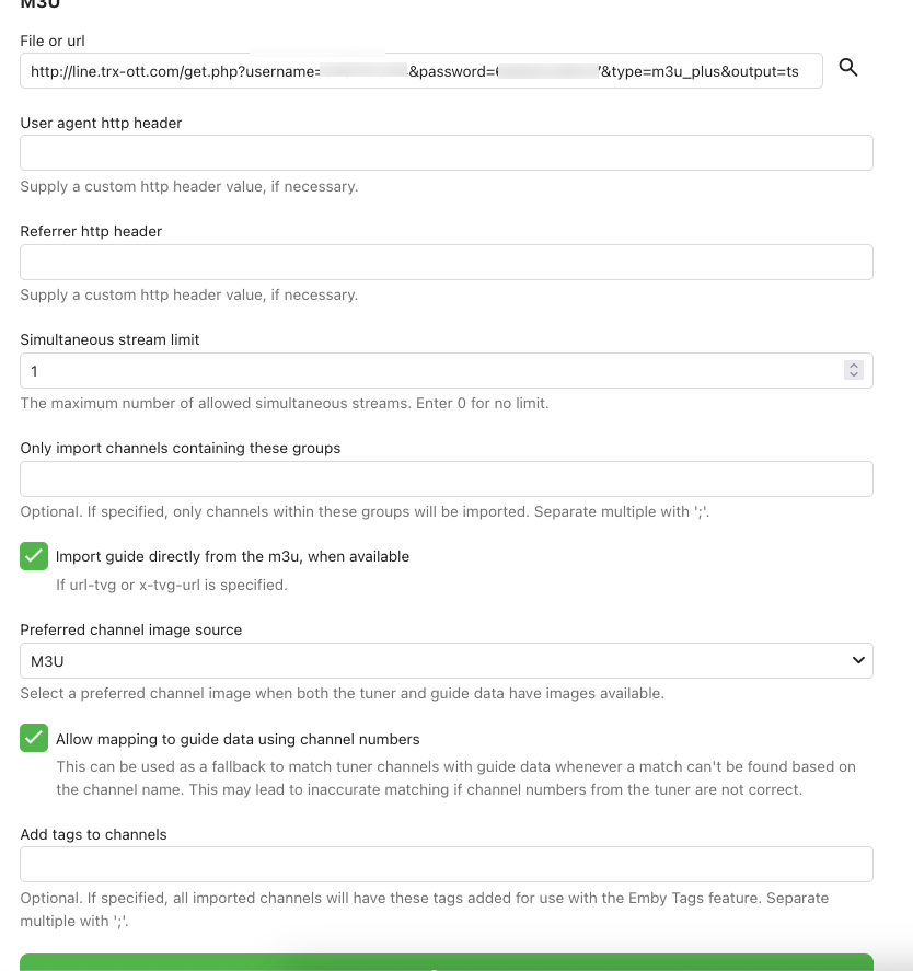 IPTV - M3U - Guide Data not coming - Live TV - Emby Community