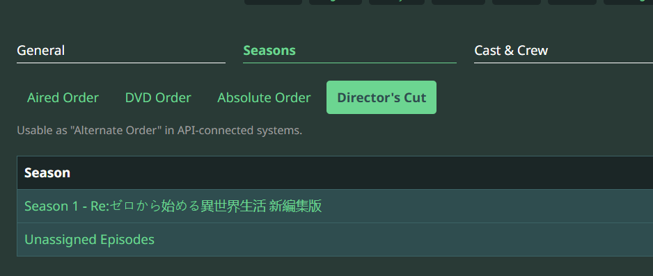 Support non-Aired order on TheTVDB? - General/Windows - Emby Community