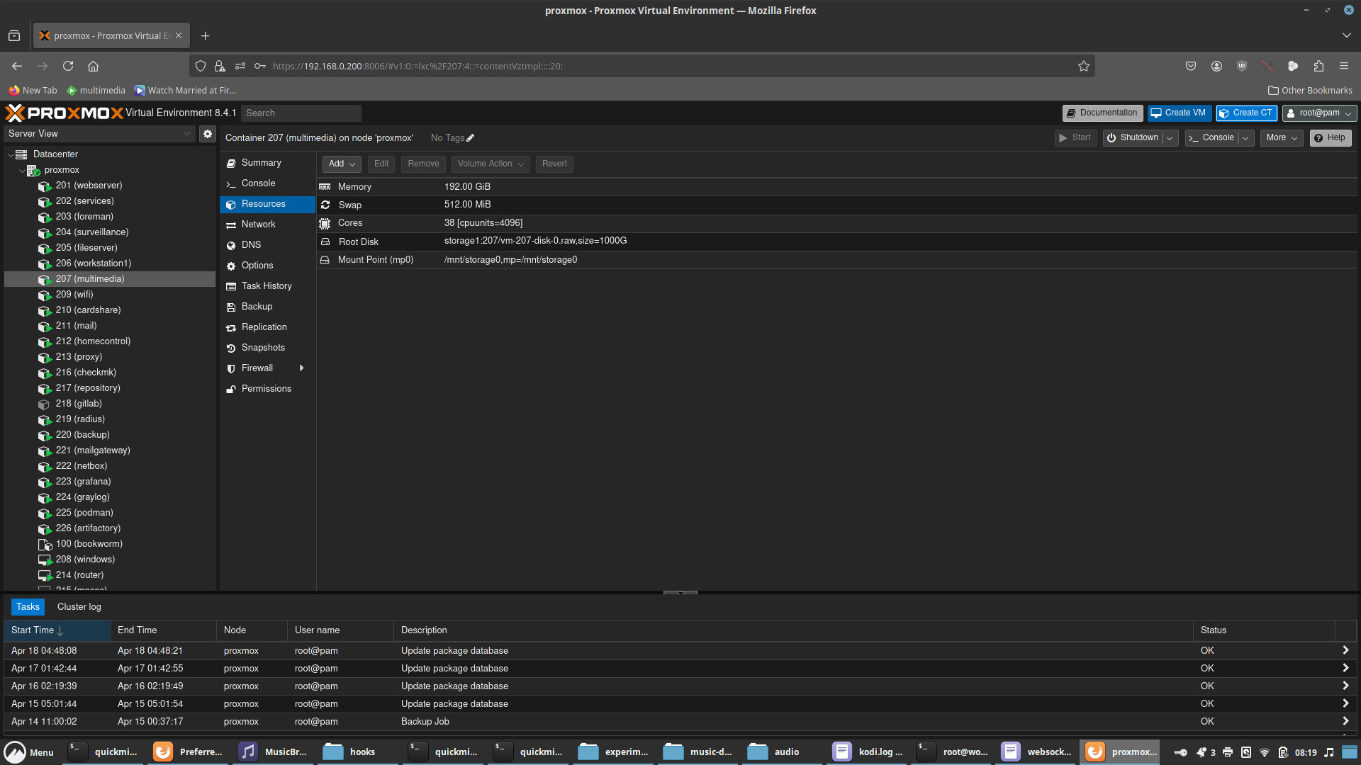 Preferred/recommended configuration for Emby Server in a Proxmox LXC? - Linux - Emby Community