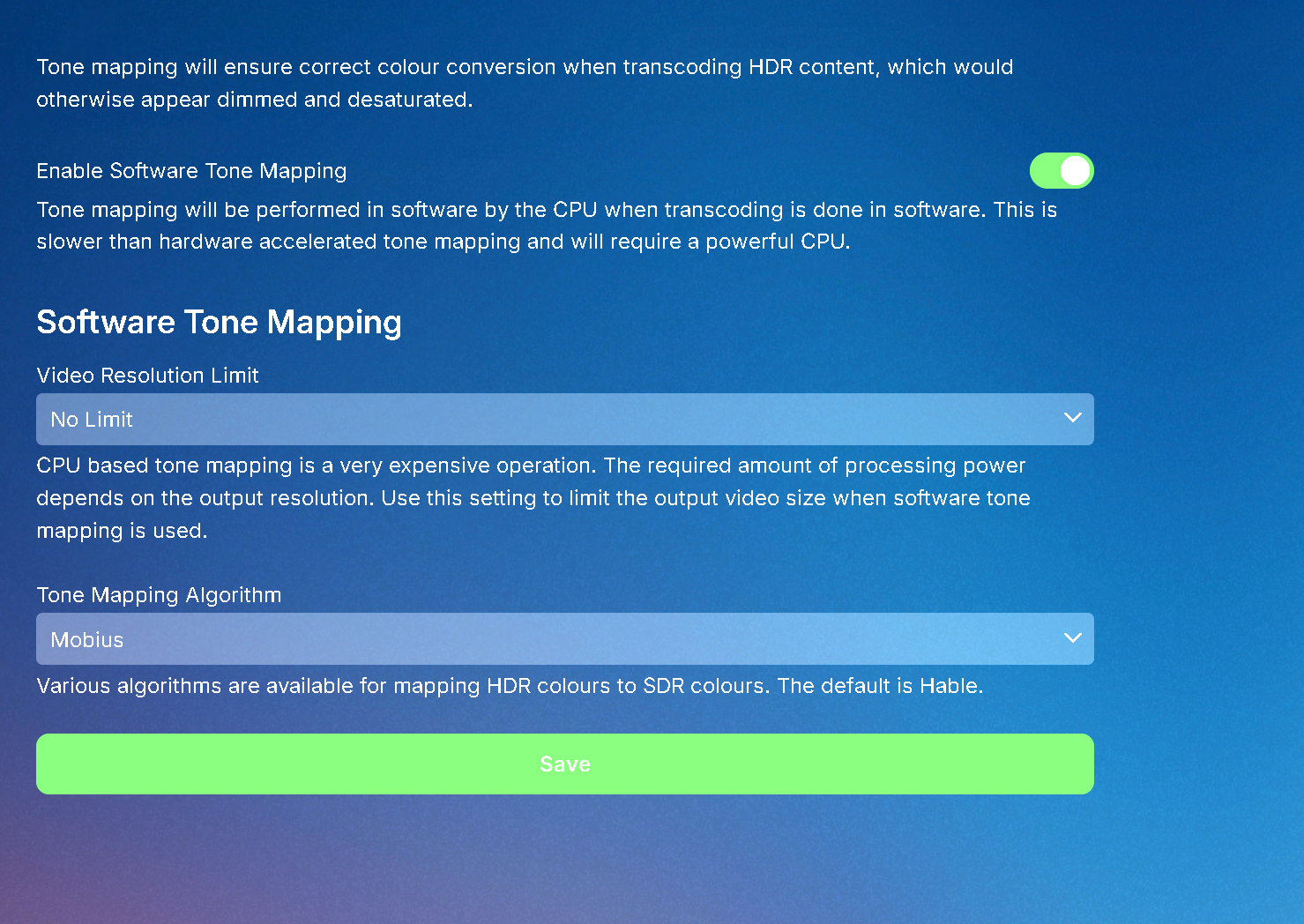 HDR content not working properly, hardware tone mapping option missing - General/Windows - Emby ...