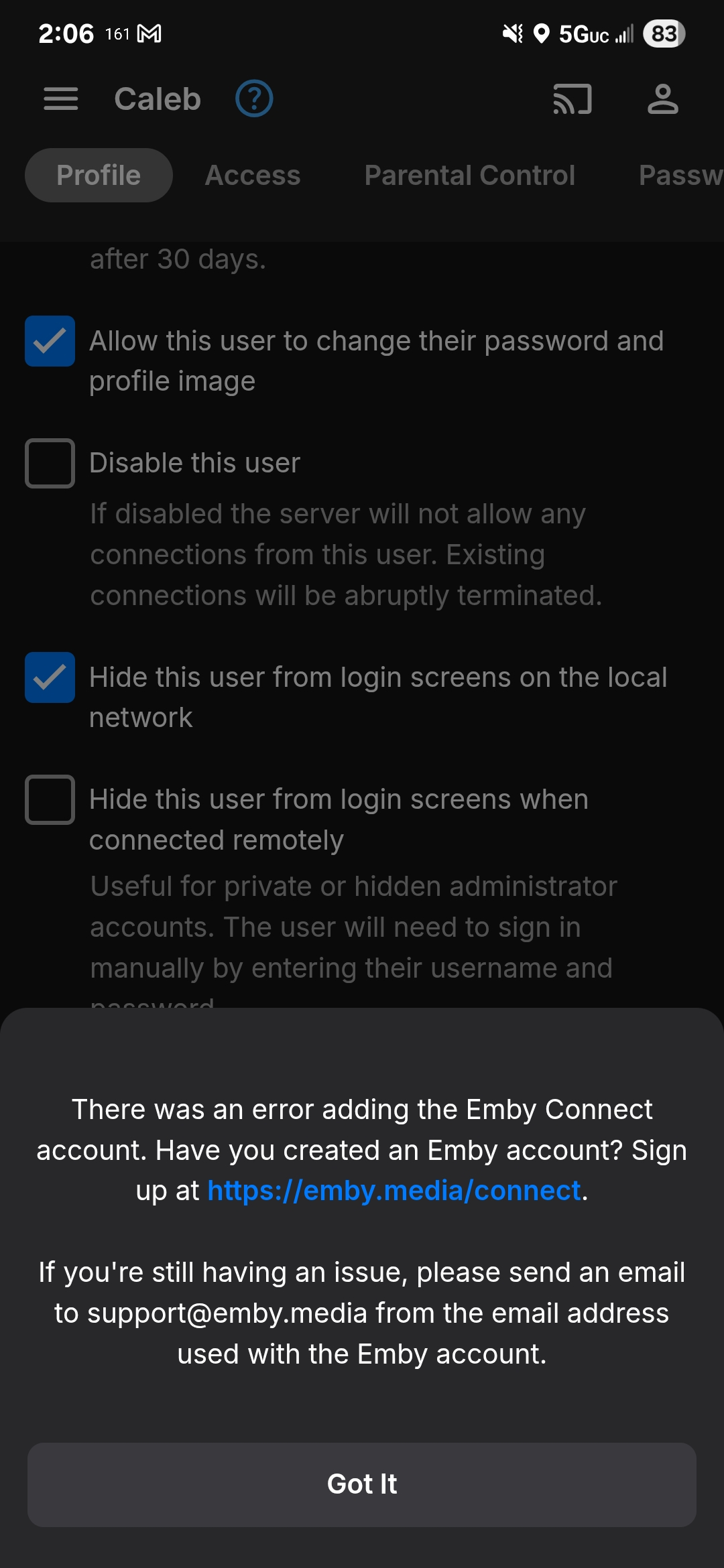 All users with Emby Connect - email addresses are removed - General/Windows - Emby Community