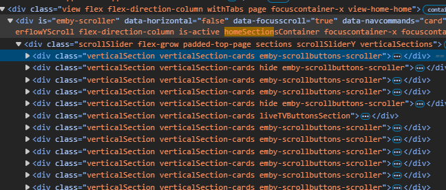 .homeSectionsContainer - Page 2 - Web App CSS - Emby Community