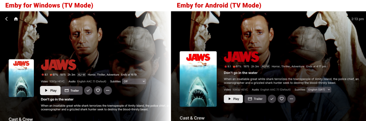 Place Director First in Cast and Crew Listing - Feature Requests - Emby ...